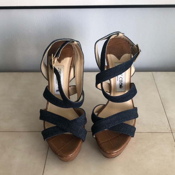 Jimmy Choo | Shoes | Jc Denim Sandals | Poshmark